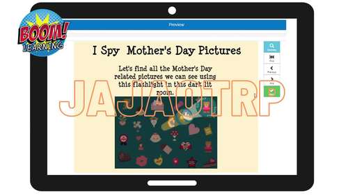 Mothers Day I Spy Flashlight - Boom Cards Distance Learning by jajaotrp