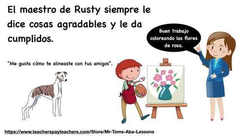 Rusty Says Nice Things To His Friends Behavior Story in Spanish | TPT