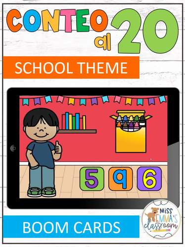 Counting to 10 Addition to 10 Boom Cards in Spanish, Conteo y sumas al 10.