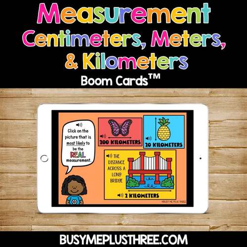 Estimating Measurement Metric Units BOOM CARDS™ Digital Learning CM ...