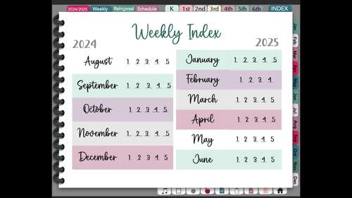 Digital Planner for Music Teachers: K-6th Grade, 2024/2025 | TPT