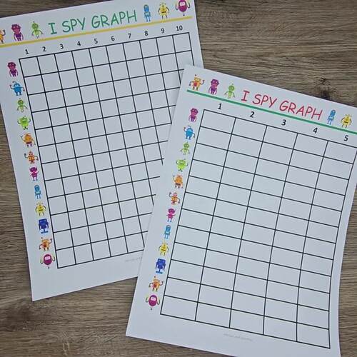 Robot I Spy with Graphing by HH Fun and Learning | TPT