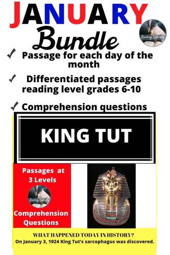 January Bundle-Day in History Differentiated Reading and Comprehension