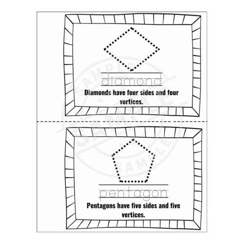 Learning Shapes Staple Book Printable | Teach Basic Shapes to Kids