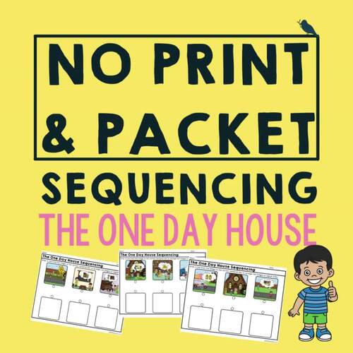 The One Day House Sequencing Speech Book Companion for Story Retell and ...