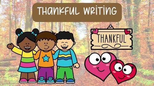 I Am Thankful For Writing PreK Kindergarten First Grade TK First Grade ...