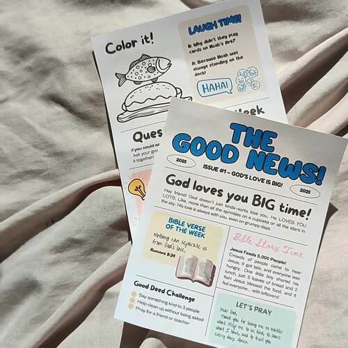 The Good News Newspaper Printable for Kids, Homeschool Classroom Art ...