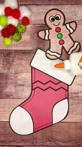 Stocking Name Craft Christmas Activity | December Bulletin Board ...