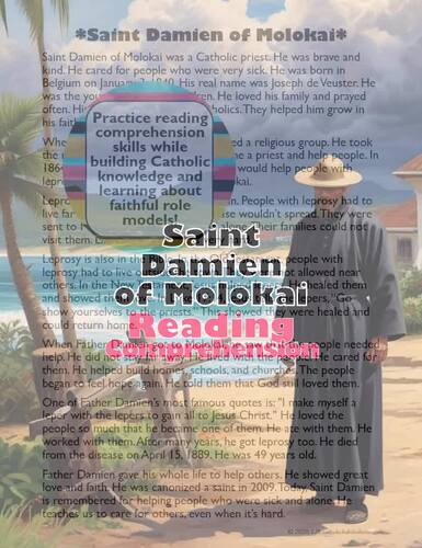 Saint Damien of Molokai Reading Comprehension - Missionary Service to ...