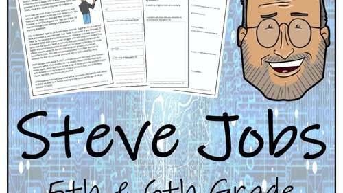 Steve Jobs Close Reading Comprehension Activity | 5th Grade & 6th Grade