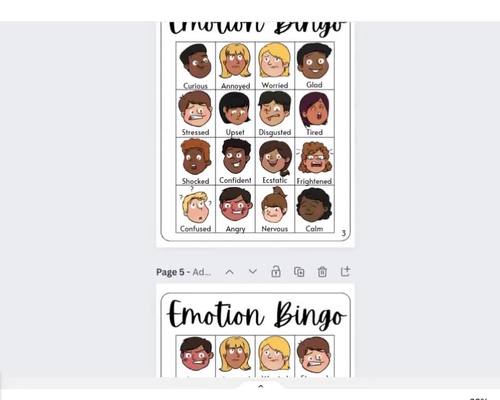 Emotion bingo │ Social emotional learning game │ Classroom feeling ...