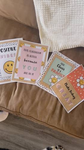 GROOVY BOHO AFFIRMATION POSTERS by Teaching with MsEmbry | TPT