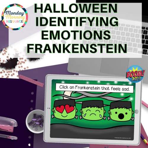 Halloween Identifying Feelings and Emotions Boom Cards™ - Frankenstein ...