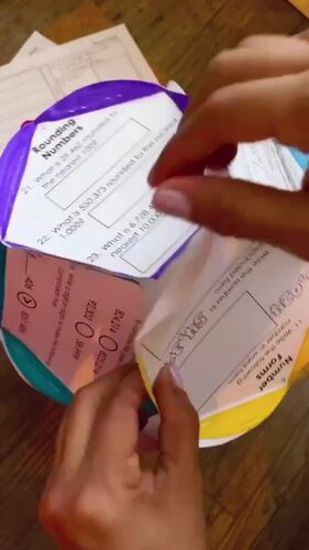 4th Grade Math Craft Place Value Math Review Project, Compare & Round ...