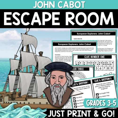 European Explorers Escape Room Activity / John Cabot Social Studies ...