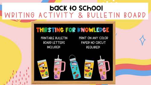 Back to School Bulletin Board │Water Bottle Writing Craftivity │All ...