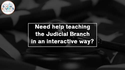 Judicial Branch Differentiated BOOM Cards and Notes Branches of Government
