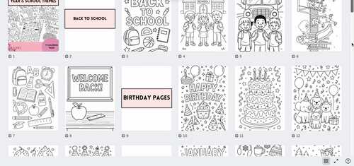 Coloring Pages Seasonal, Monthly, School Themed BUNDLE | TPT