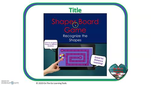 Kindergarten and Preschool Shapes, alphabet, counting board game no prep