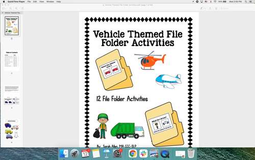 Vehicle Themed File Folder Activities by The Autism Helper | TpT