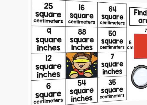 Area of a Rectangle Measurement Activity Digital Math Boom Cards