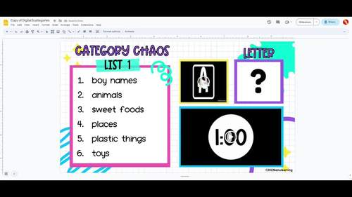 Digital Scattergories™ Game for the Classroom by Benu Learning | TPT