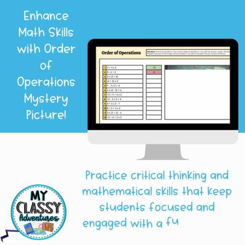 Order of Operations Mystery Picture by MyClassyAdventures | TPT
