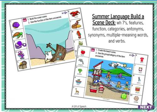 Summer NO PREP Language Boom Cards™ features, function, categories ...