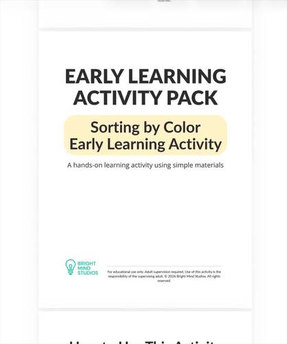 Sorting by Color, Size & Matching Pairs Bundle – Early Learning ...