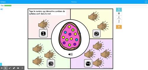 Distance Learning - French Boom Cards - Les syllabes (Pâques) | TpT