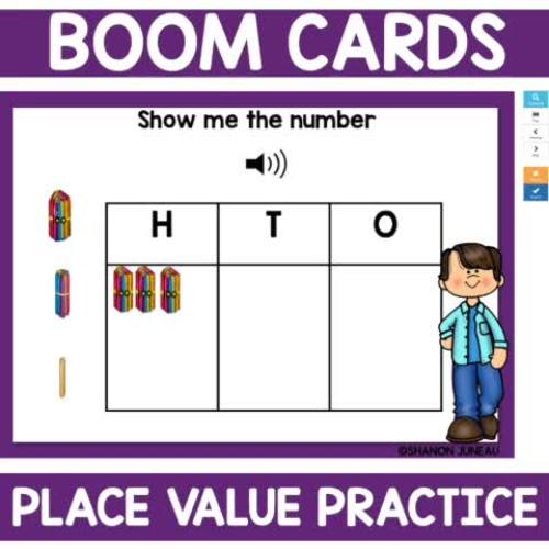 Place Value Chart using Boom Cards by Shanon Juneau We are Better Together