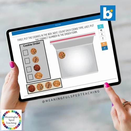 Vocational Life Skills Math Fill and Count the Order Inventory Boom Cards