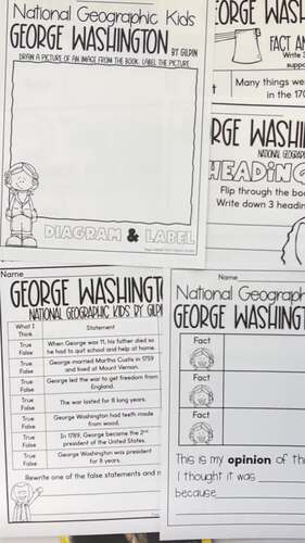 George Washington by Gilpin Mini Reading Comprehension Nonfiction ...