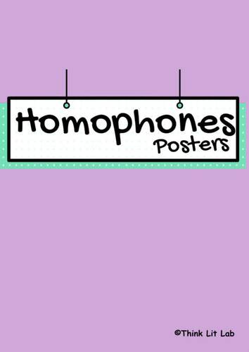 Homophones Posters - Commonly Confused Words, Vocabulary, Anchor Charts
