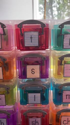 Really Useful Box Labels - Water Color Dot Letter Labels by SpeechBop