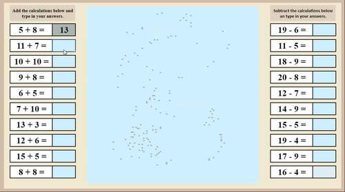 Digital Pixel Art NO PREP - Happy Bunny Addition and Subtraction to 20 ...