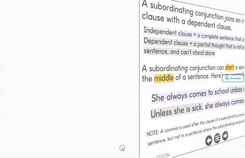 Subordinating Conjunctions Speech Therapy BOOM™ CARDS Complex Sentences