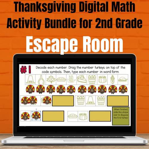 Digital Thanksgiving Math Activities & Centers for 2nd Grade | Distance ...