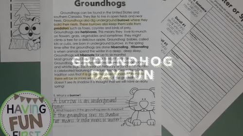 Groundhog Day Activities by Having Fun First | TPT