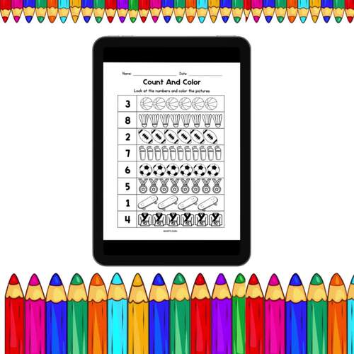 Summer Olympic 2024 | Counting & Addition Math Worksheets | Up to 10