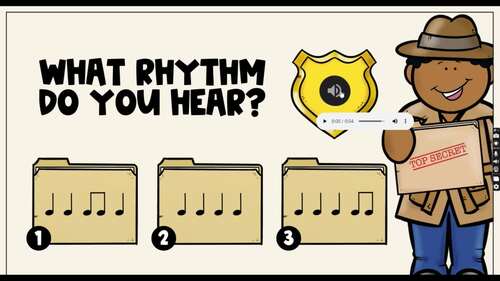 Rhythm Game for Elementary Music - Interactive Music Slides - BUNDLE