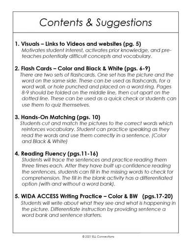 ESL/ELL/ESOL -ING WORD FAMILY by ELL Connections | TPT