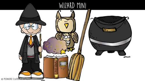 Wizard clip art 2017, witch, cauldron Mini by Melonheadz Clipart