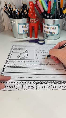 Literacy centers and morning work ‘I can count’ - sight words - book 1