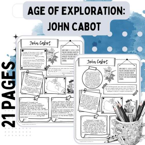 Age of Exploration: John Cabot (Notes, Reading, Activities) | TPT