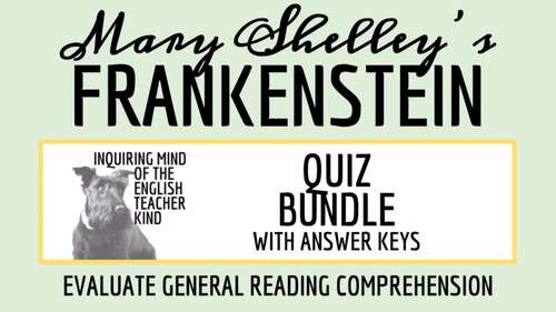 Frankenstein Quiz Bundle with Answer Keys (Printable) | TPT