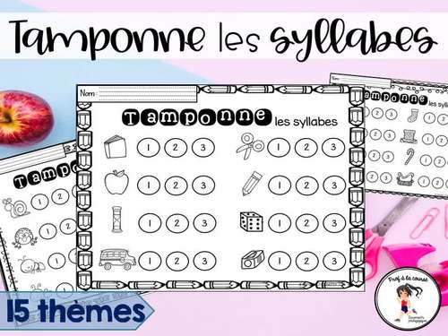 French Stamping Syllables | Tamponne les syllabes - Conscience phonologique