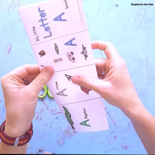 Alphabet Beginning Sounds Letter A-Z Mini Folding Books by Simple Fun ...