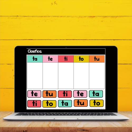 Letra T DIGITAL Sílabas con ta te ti to tu Google Slides Seesaw Letter ...