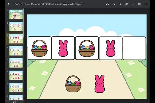 FRENCH Easter Patterns for Google Slides™ - Les suites logiques de Pâques